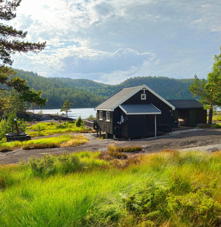 Unik Off-grid-hytte Med Båt Og Vedfyrt Stamp - Norvège