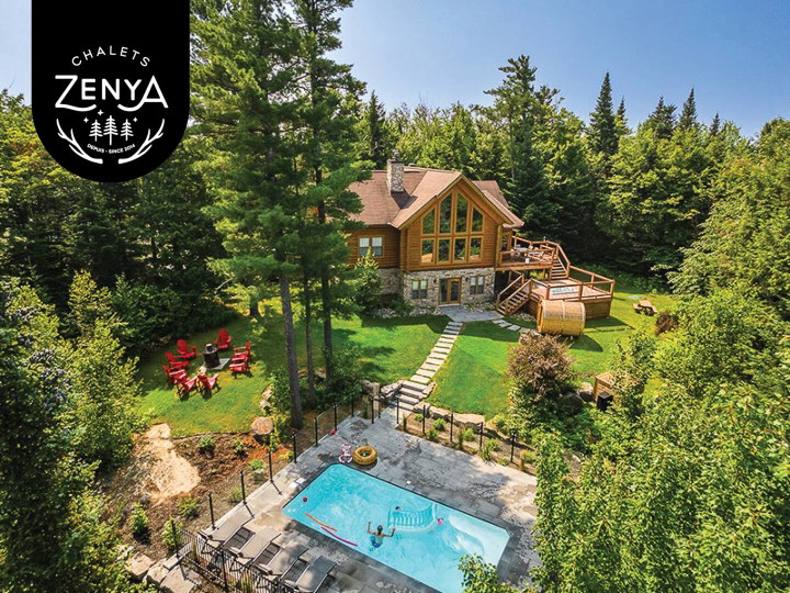 Chalet Red Deer With Spa, Sauna And Private Pool - Saint-Sauveur