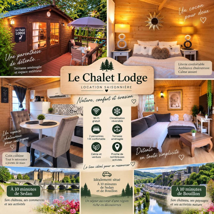 Le Chalet Lodge (Confort )
 Bouillon  Sedan 10min - Bouillon