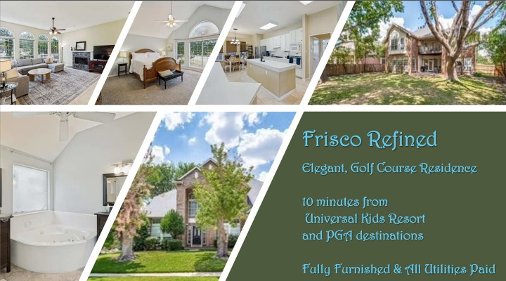Frisco Fully Furnished, Shaded, Golf Course Home - Frisco, TX