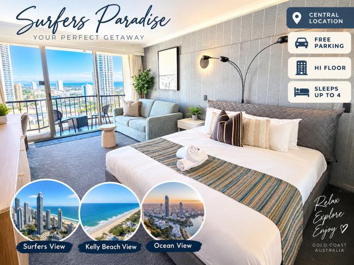 Central Surfers Paradise Ocean View Free Parking - Gold Coast