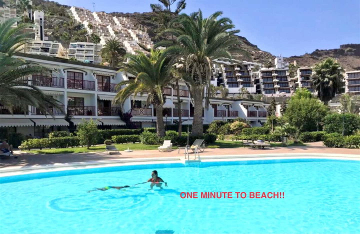 Amazingduplex-pool&garden-50 Mt From Beach - Mogán