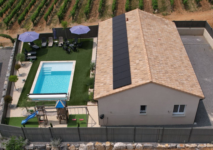 Villa 4 Ch, Piscine Privée Chauffée, Clim, Ardèche - Joyeuse