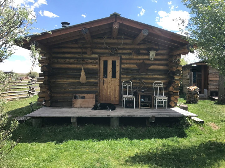 Log Cabin On Prairie Creek.   Daniel, Wy - Wyoming