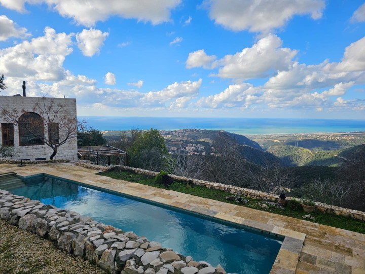 Mountain Cottage With Seaview And Pool - Lebanon
