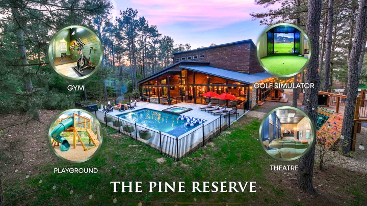 Luxury Resort | Golf Sim, Pool, Gym, Sauna, 30 Ppl - Hochatown, OK