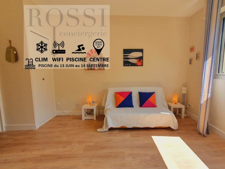 Incas Suite For 2, Air Con, Wifi, Pool, Downtown - La Grande-Motte