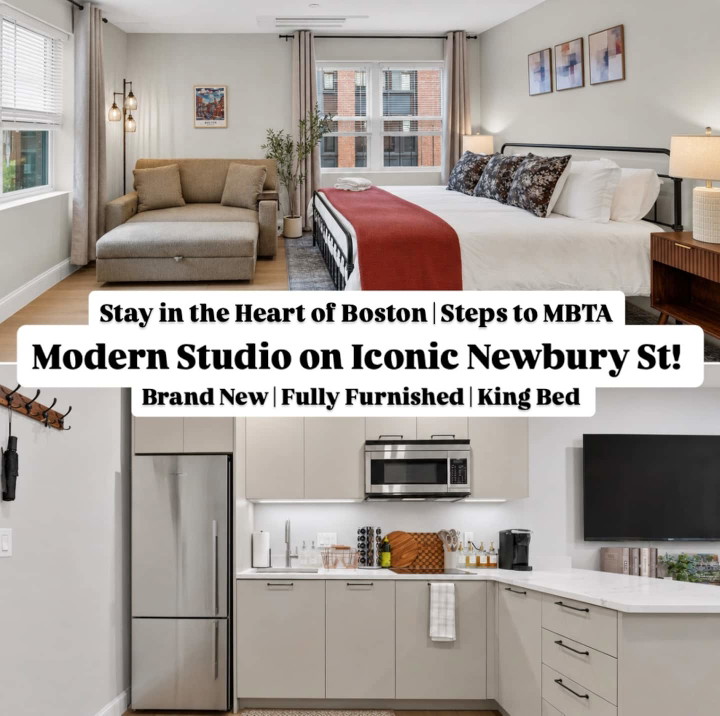 N3* Newbury St Back Bay Fenway Studio King Bed - Back Bay - Boston