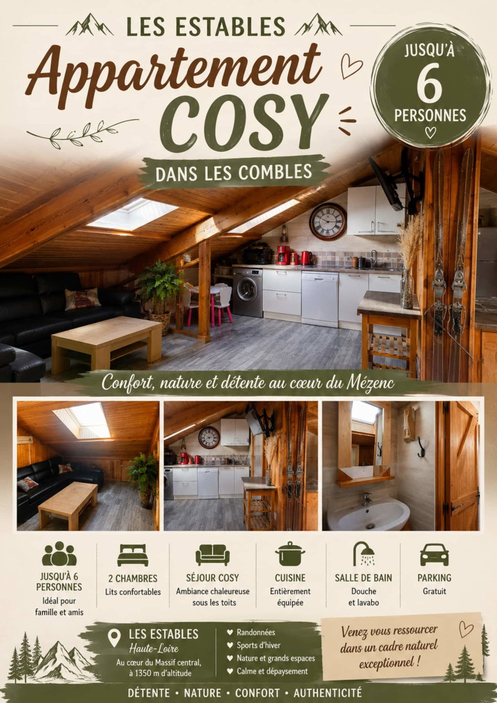 Appartement Cosy Au 2ᵉ éTage Sous Les Combles - Les Estables
