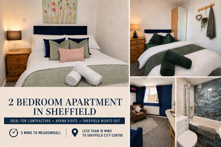 10 Mins Arena | 2-bed Flat | Free Street Parking - Sheffield
