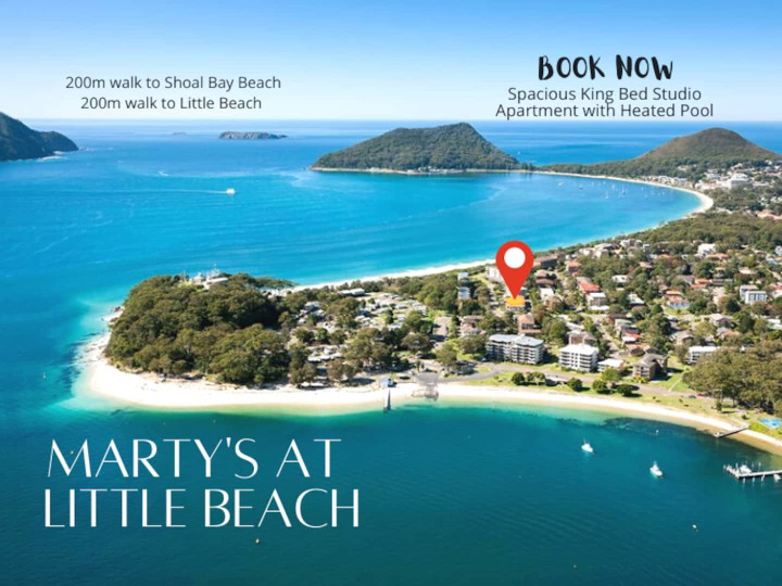 Marty's At Little Beach, King Bed Studio W Pool - Nelson Bay