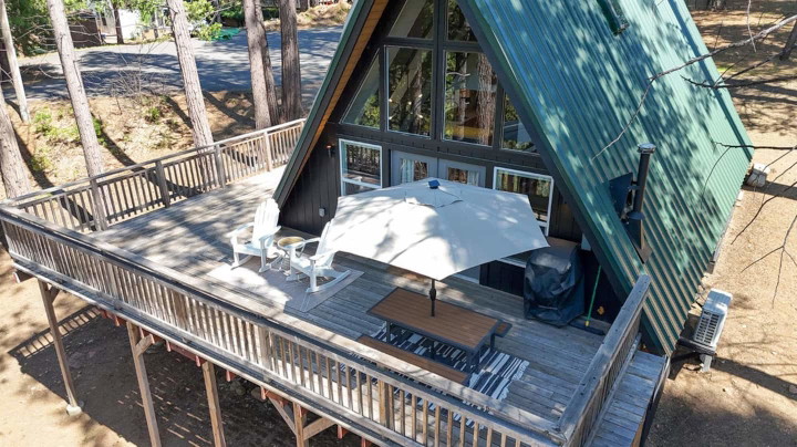 Modern A-frame In Arnold | Deck View + Game Room - Arnold, CA