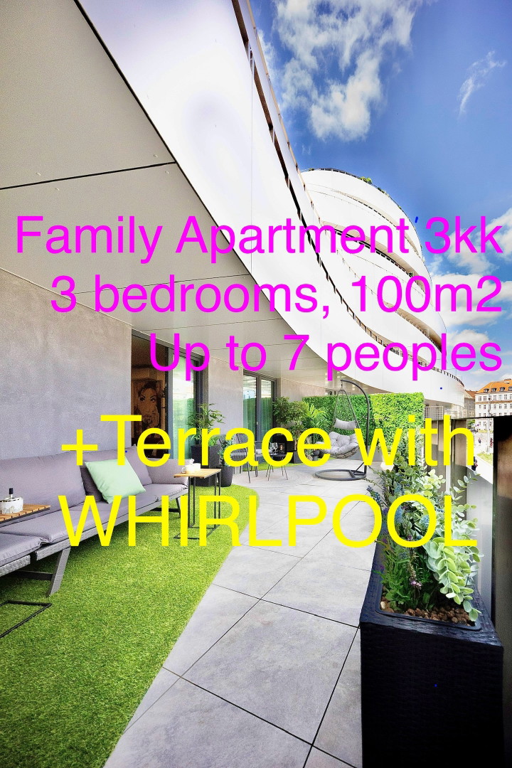 Dh Family+whirlpool Apartment 3kk - Videnska 2 - ブルノ