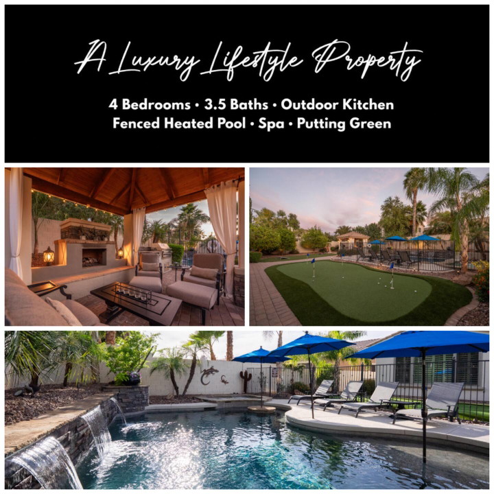 Luxury Power Ranch Estate- Pool, Spa & Golf Green - Queen Creek, AZ