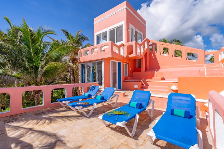 Prachtige Ocean Front Huis In Akumal Mexicaanse Caribische - Akumal