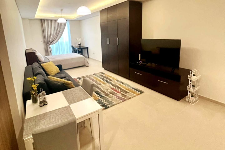 Charming Studio + Balcony & View/the Pearl Island - Doha