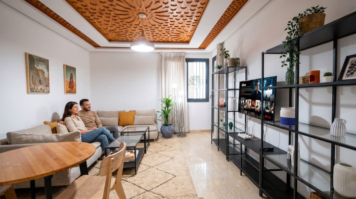 Luxury 2br In Maarif | Tram 1min & Private Parking - Casablanca