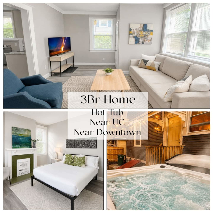 3br Home W Hot Tub And Patio Near Uc, Downtown - Cincinnati