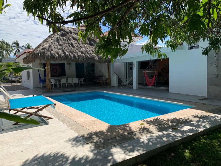 Beautiful Blue House In Club Santiago Manzanillo - マンサニヨ