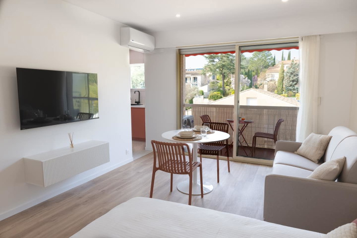 Air-conditioned Studio With Balcony  Private Parking - France