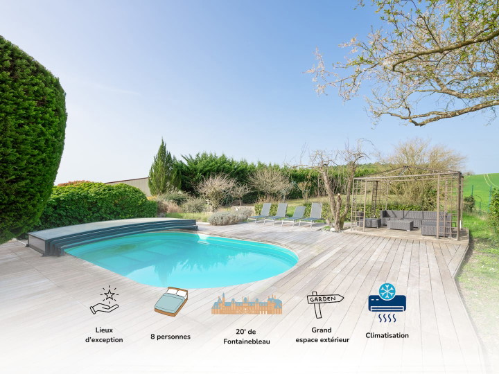 Maison 8 Personnes - Piscine - 20' Fontainebleau - Nemours