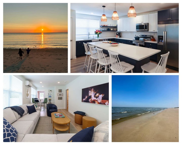 Walk To The Bay Beach + King Bed - New Jersey