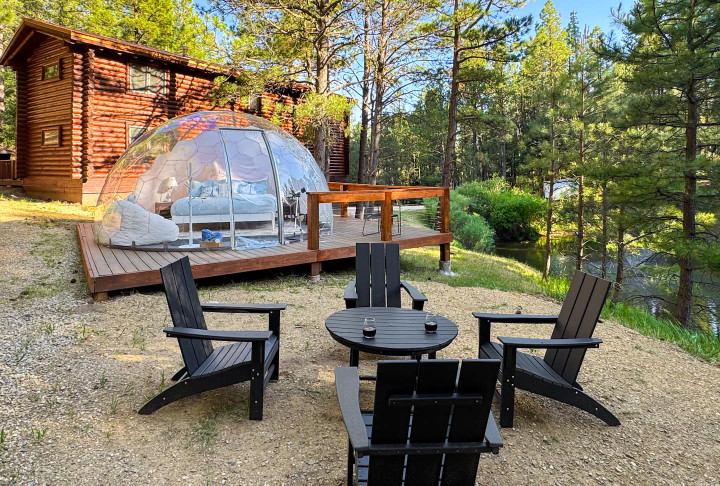 Luxury Mountain Cabin W/unique Dome - 8 Min To Ski - Eagle Nest, NM