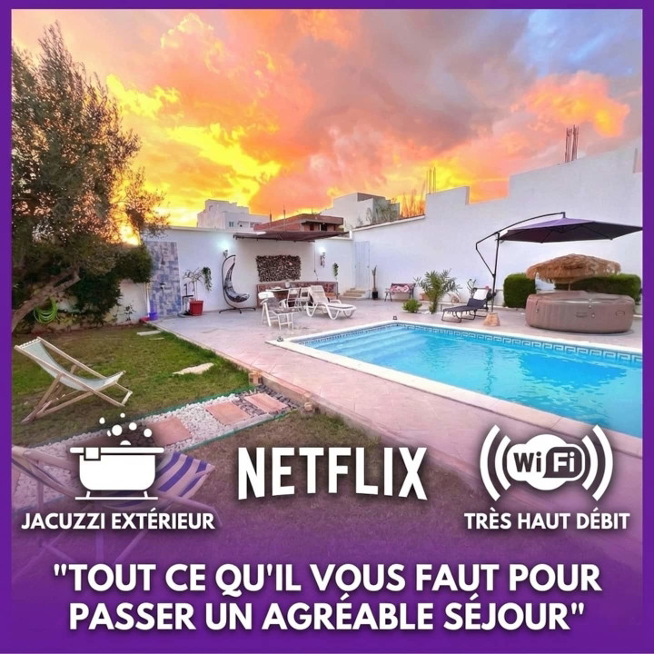 Villa éMeraude - Pool, Jacuzzi & Beautiful Garden - Sousse
