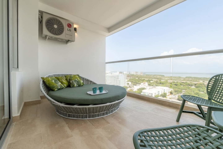 Cb1638 | Suite With Daybed 16th Floor And Panoramic Balcony - Cartagena