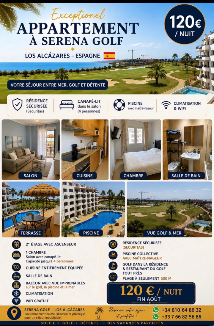 Splendide Appartement Au Serena Golf Tout éQuipé - Carthagène, Espagne