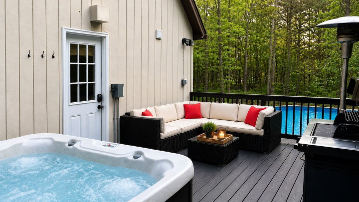 Chalet With Hot Tub Near Kalahari - Pocono Lake