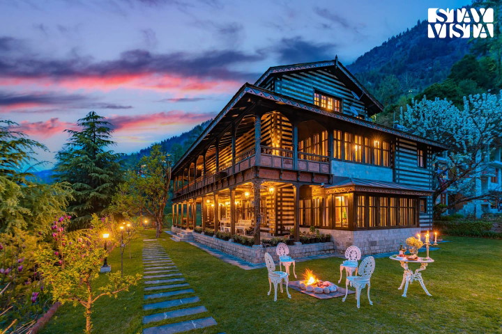 Snowdrop House | Kath Kuni Stay W/ River View - Manali