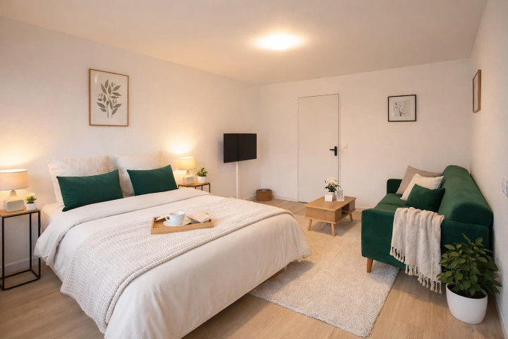 Large, Renovated Studio Flat Near The Metro, With Free Parking - Norte