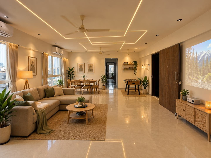 Party Place|3bhk|malad West|genztown - Mumbai