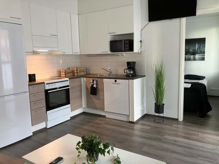 Stylish Two-room Apartment With Sauna, Balcony, And A Place To Park - Rauma