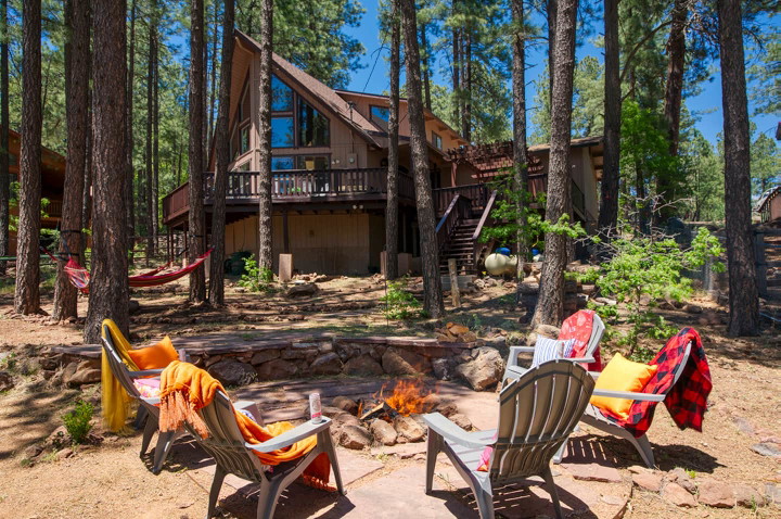 A-frame Retreat Fire Pit Pickleball Cold Ac - Munds Park, AZ