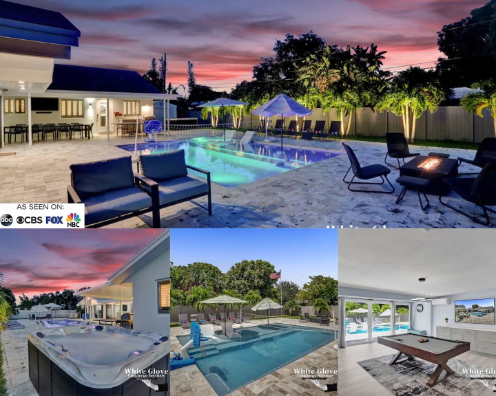 Resort Villa Compound 7br 2 Houses In One Htd Pool - Deerfield Beach, FL