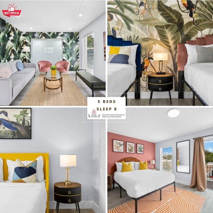 Sleep 8 | Walk To Coral Gables & Free Beach Gear! - Coral Gables, FL