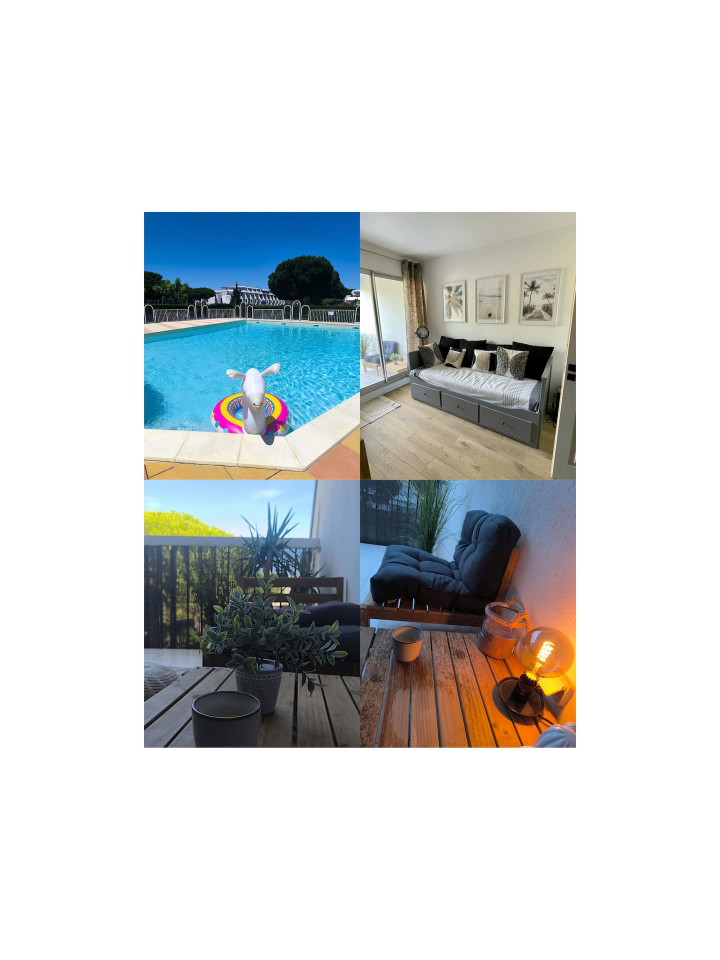 T2 Cabine Piscine Clim Terrasse - La Grande-Motte