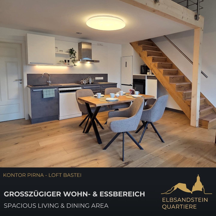 Loft Bastei: Luxus Mit 2 Bädern & Klimaanlage - Dresden