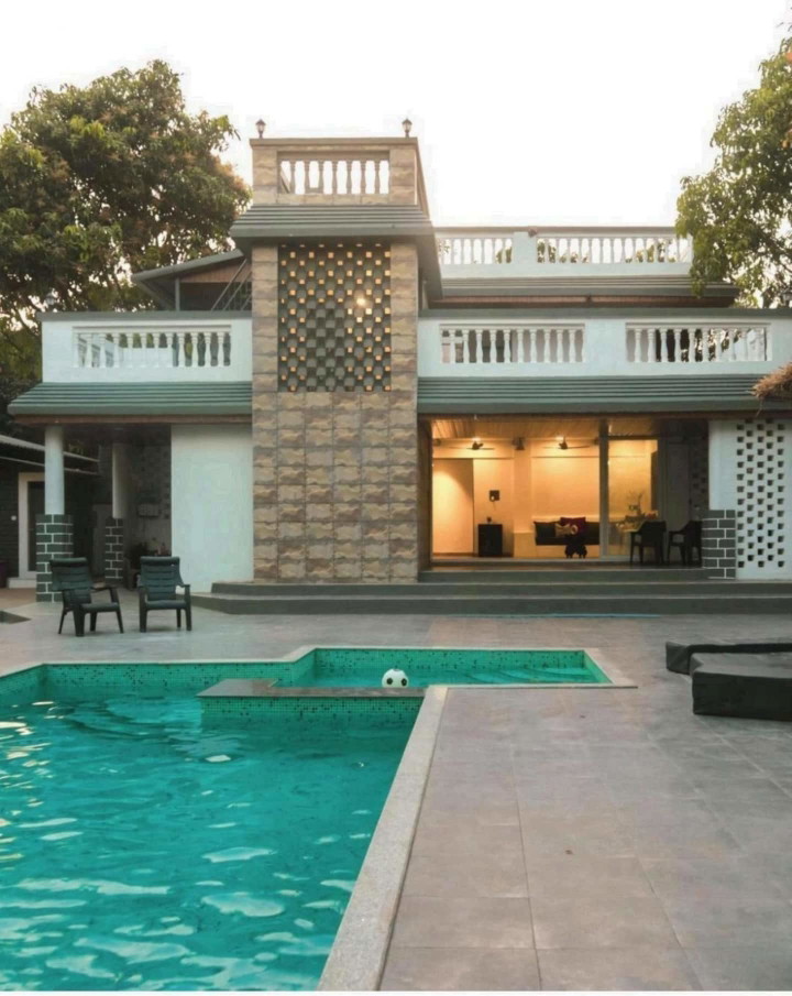 5 Bhk Farmstay With Private Pool - Karjat