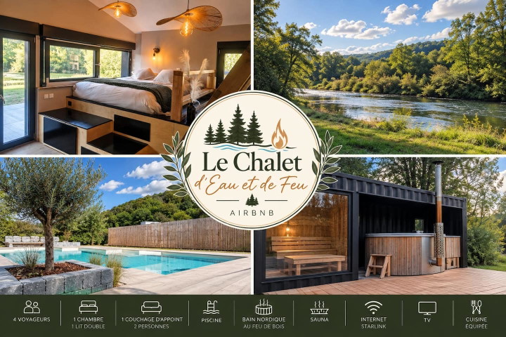 Chalet Deau Et De Feu, Spa, Sauna, Piscine. - France