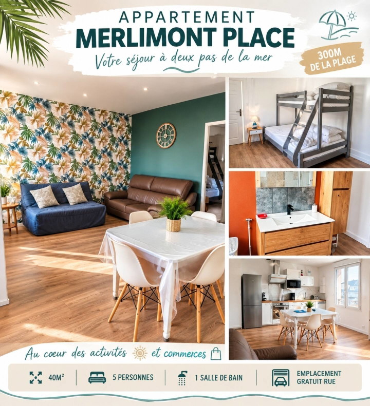 Appartement 300m De La Mer 5 Personnes - Stella Plage