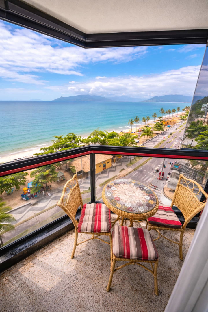 Apt M De Sá Feet In The Sand Gourmet Space Balcony - Caraguatatuba