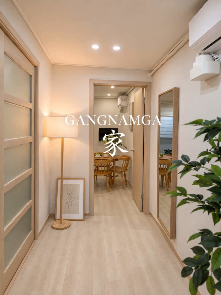 New Open)신논현역1분/강남역1정거장/주차가능/무료짐보관/2룸/6인/퀸침대3 - Seoul