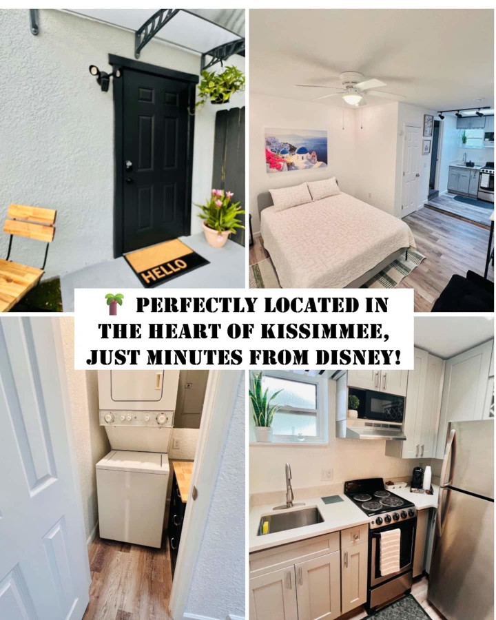 Modern Private Studio | Full Kitchen | Laundry - Kissimmee, FL