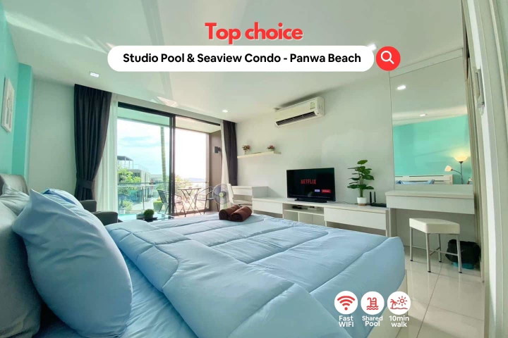 Stunning Studio Suite With Pool And Scenic Seaview - 푸켓