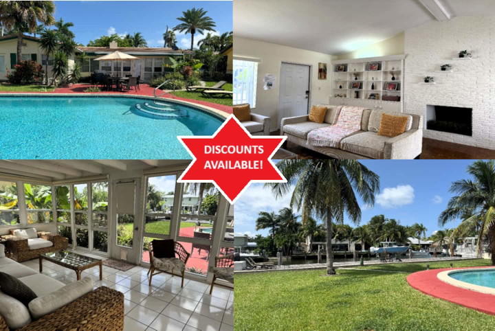 Breezy Waterfront Prvt Pool Fishing & Near Beach - Fort Lauderdale