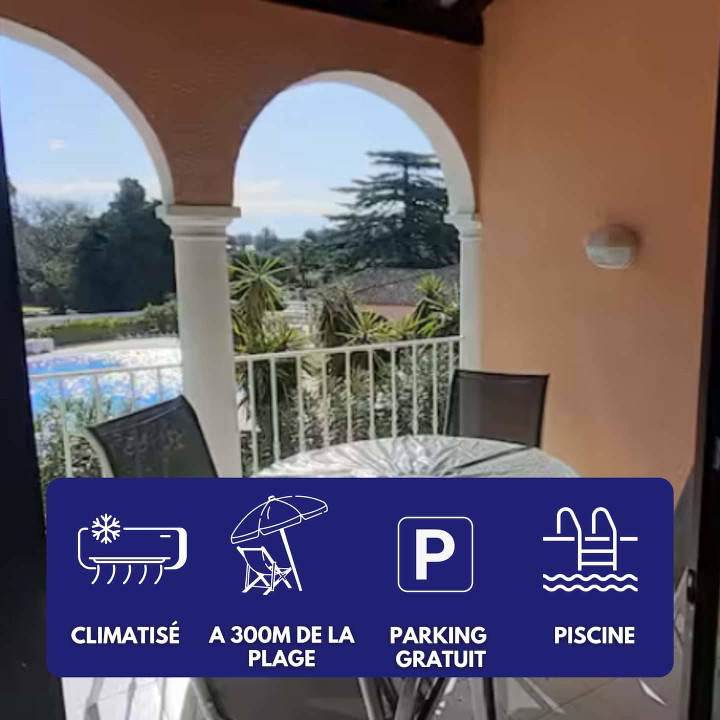 Appart Climatisé 4/5pers.+ Piscine, Proche Plage - Grimaud