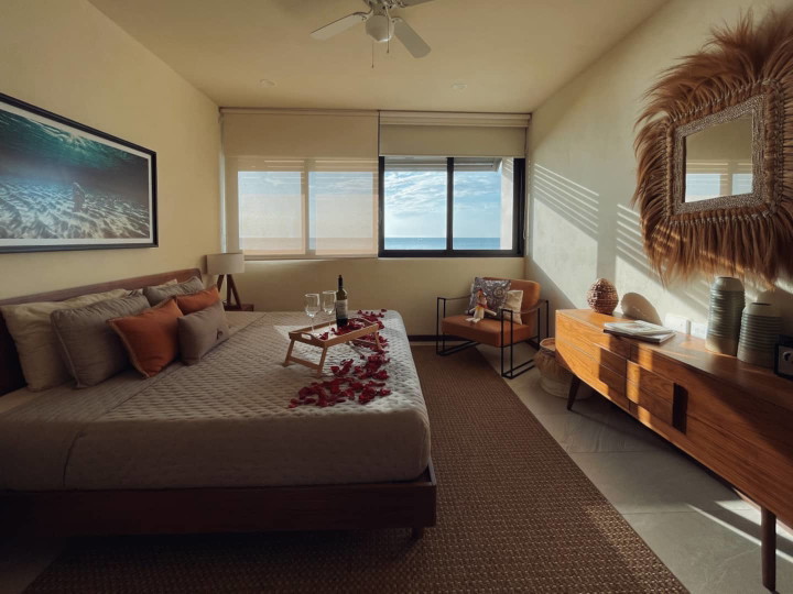 Sunset 2br Apt Steps From The Beach W/ocean View - Holbox